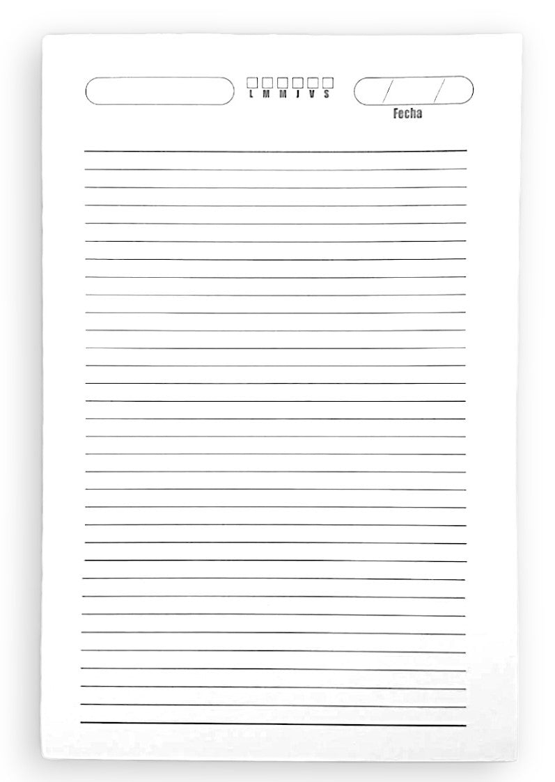 Interior para Libretas de media carta "Raya" – Scrapfer