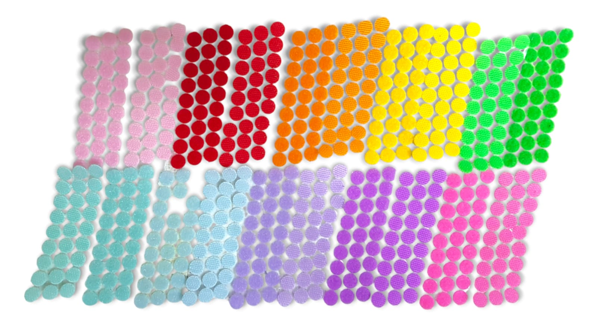 Puntos de velcro de distintos colores 270 piezas – Scrapfer
